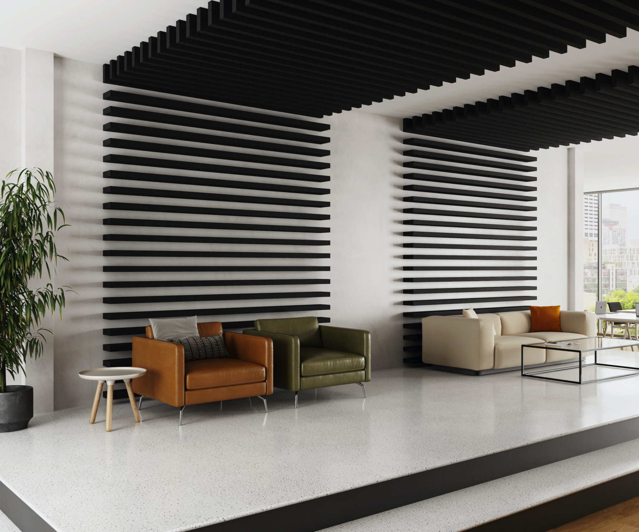 Straight Felt Ceiling Baffle - Acoustic Panels and Sound Masking | MPS