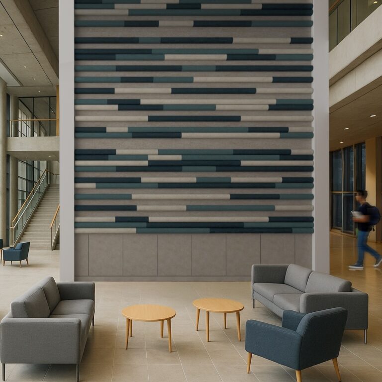 Slim LED Felt Ceiling Baffle - Acoustic Panels and Sound Masking | MPS